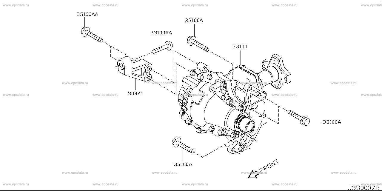 Transfer assembly & fitting (unit) for Nissan AD Y12, 4 generation 12. ...