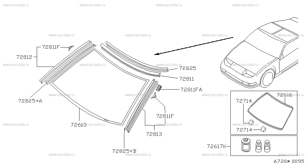 720 - FRONT WINDSHIELD for 300ZX Z32 Nissan 300ZX - Amayama