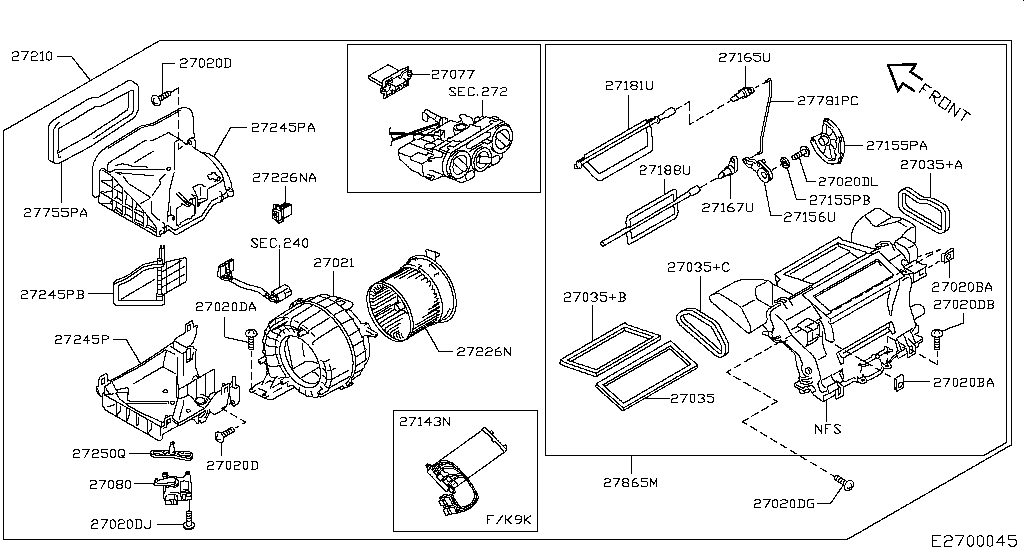 270 - HEATER & BLOWER UNIT на Juke F15E Nissan Juke - Автозапчасти ...