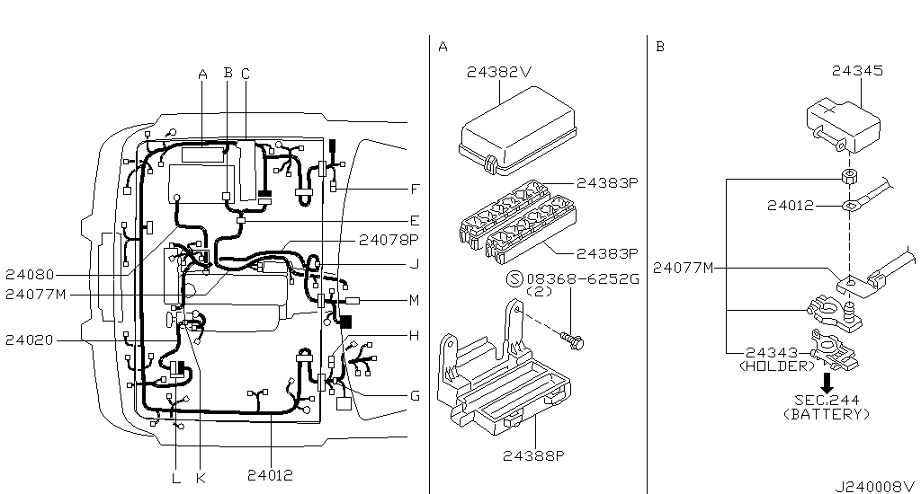 240 - WIRING for Patrol Y61 Nissan Patrol - Auto parts - Amayama