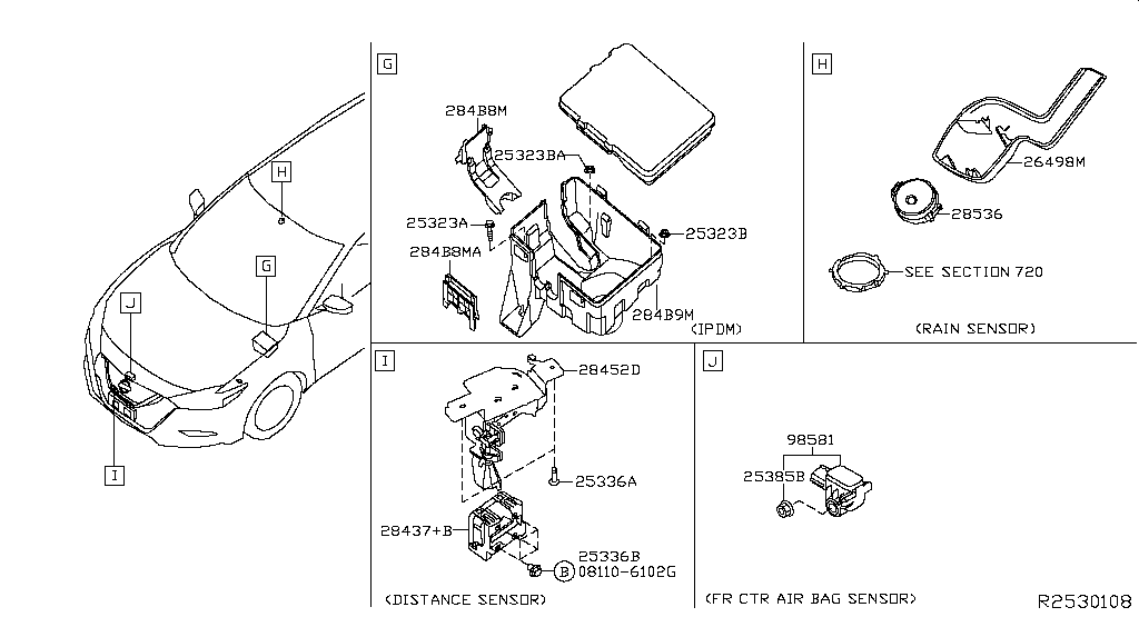 Electrical unit for Nissan Maxima A36, 04.2015 - 06.2019 SV VQ35DE CVT ...