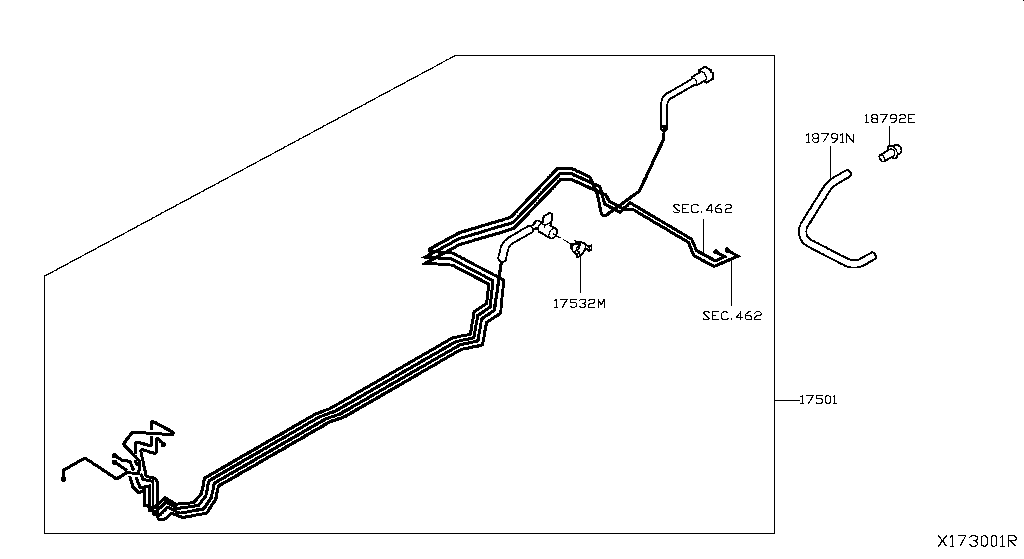 Fuel piping for Nissan Sentra B16X, 08.2010 - ... S MR20DE MT - Nissan ...