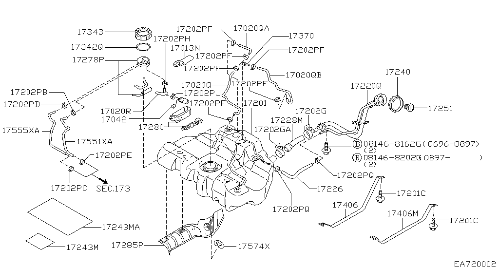 Nissan Primera P11E, 04.1997 - 10.1997 SLX SR20DE F5 modification spare ...