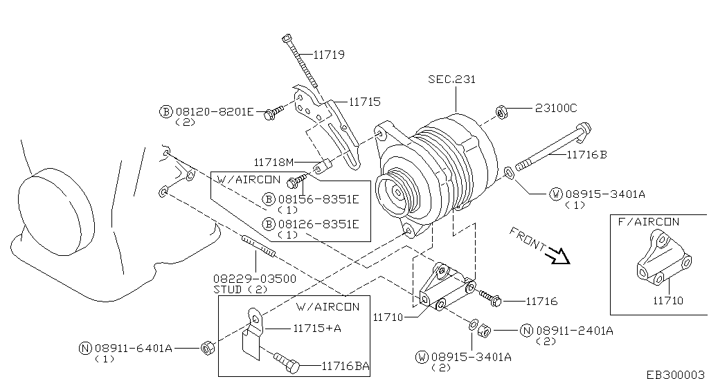 Nissan Primera P11E, 04.1997 - 10.1997 SLX SR20DE F5 modification spare ...