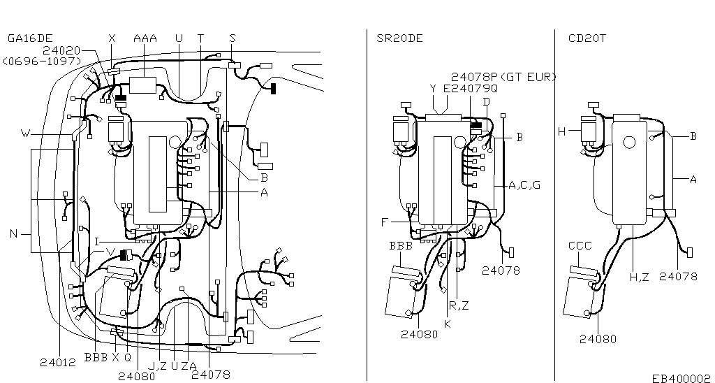 Nissan Primera P11E, 04.1997 - 10.1997 SLX SR20DE F5 modification spare ...