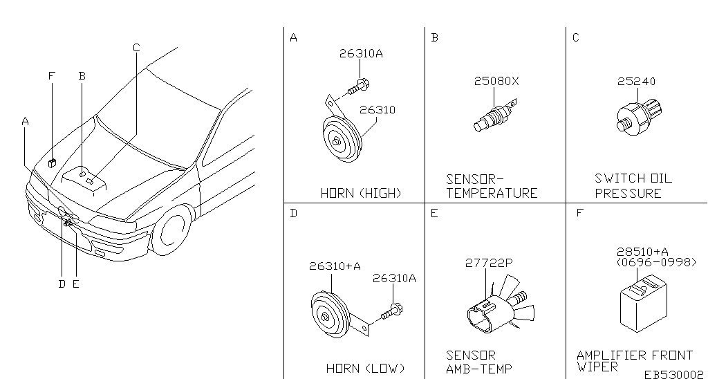 Nissan Primera P11E, 04.1997 - 10.1997 SLX SR20DE F5 modification spare ...