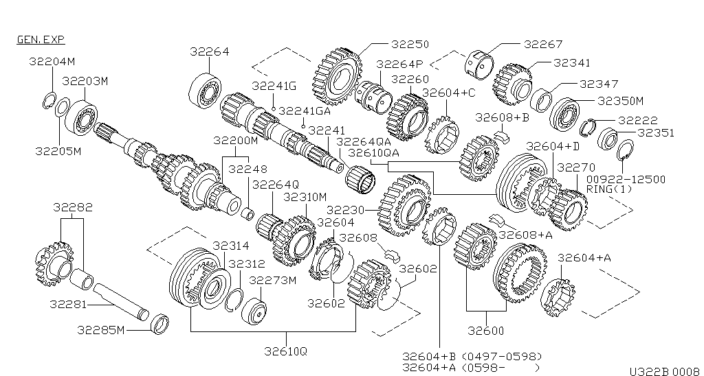 Nissan Primera P11E, 04.1997 - 10.1997 SLX SR20DE F5 modification spare ...