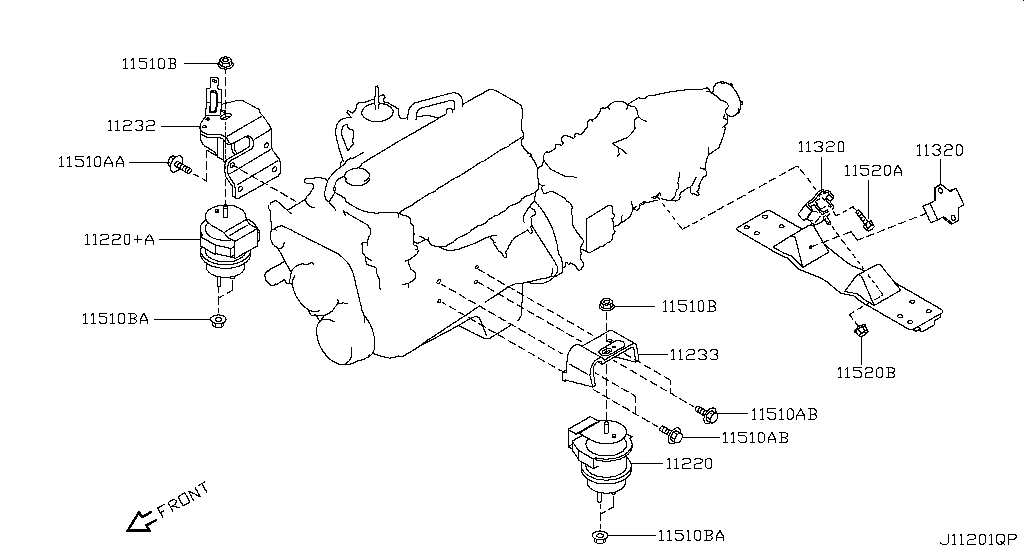 112 - ENGINE & TRANSMISSION MOUNTING for Safari Y61 Nissan Safari ...