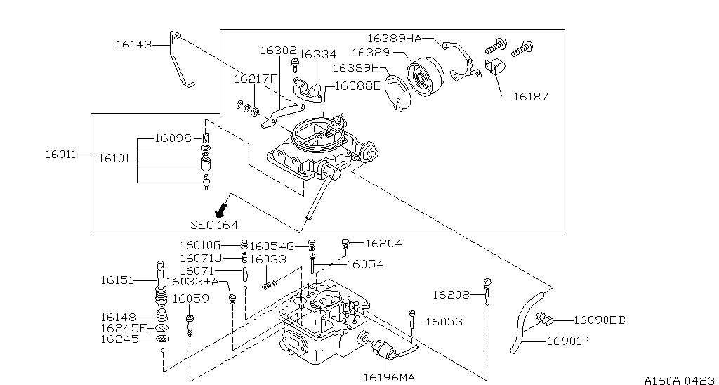 160 - CARBURETOR for Nissan Truck D22-RHD Nissan Nissan Truck - Auto ...