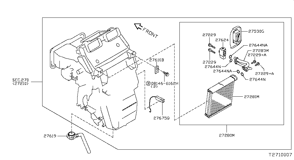 271 - COOLING UNIT for Livina TL10N-RHD Nissan Livina - Genuine parts ...