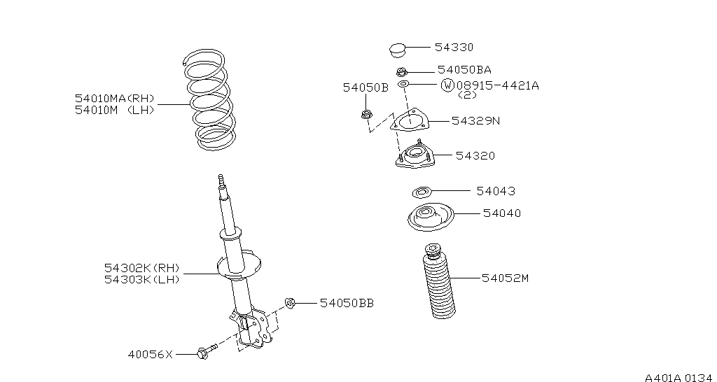 401 - FRONT SUSPENSION for Bluebird U13-RHD Nissan Bluebird - Auto ...