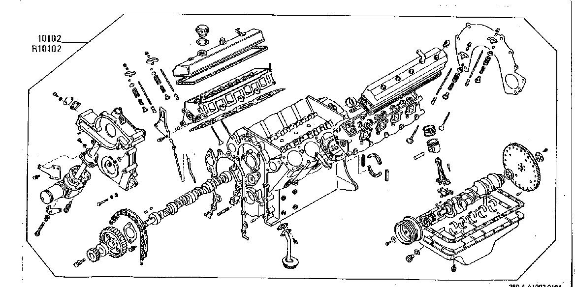 A1002 - engine assembly (engine) for President H252 Nissan President ...