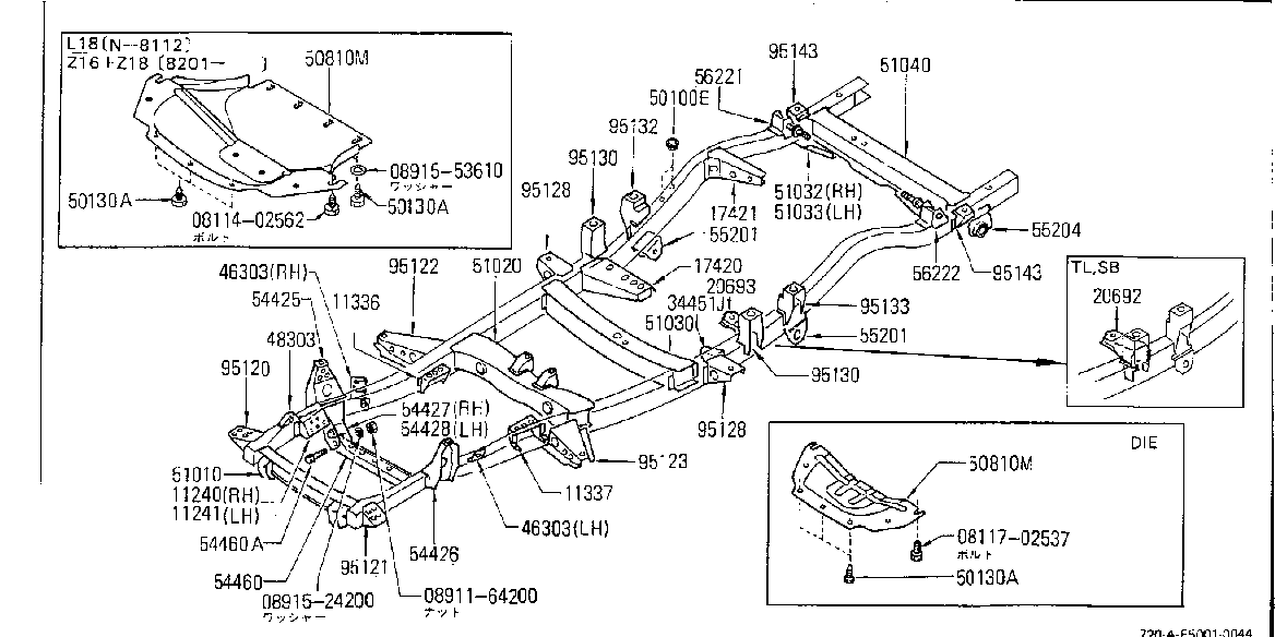 F5001 - frame (chassis) for Datsun Truck 720 Nissan Datsun Truck - Auto ...