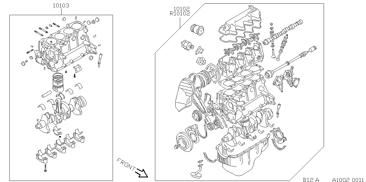 A1002 - engine assembly (engine) for Sunny B12 Nissan Sunny - Auto ...
