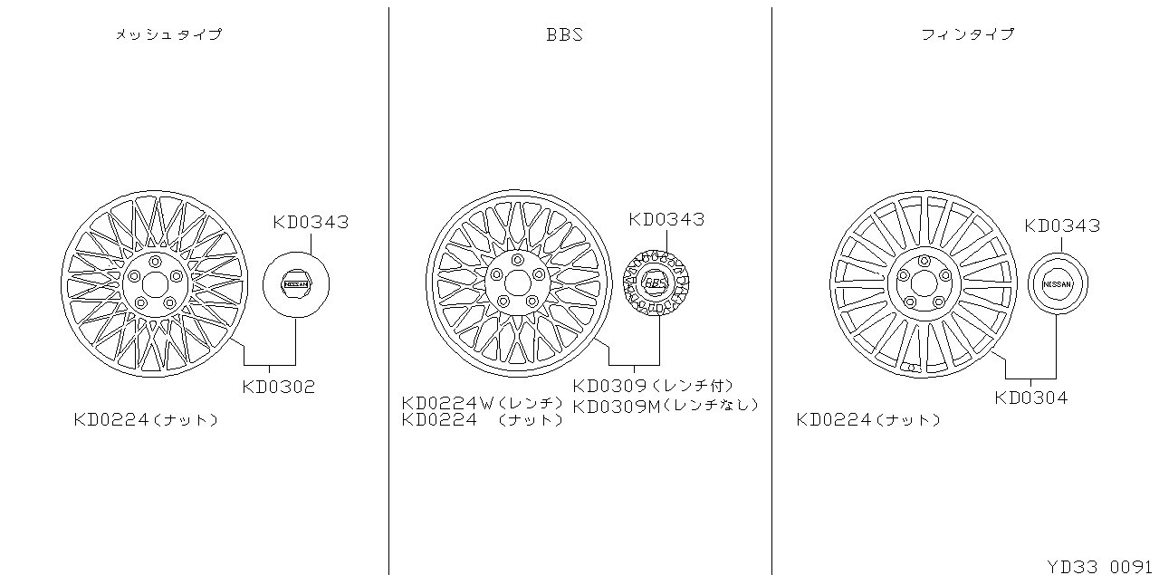 Road wheel for Nissan Cefiro CA33, 12.1998 - 08.2002 XCM VQ25DD AT ...