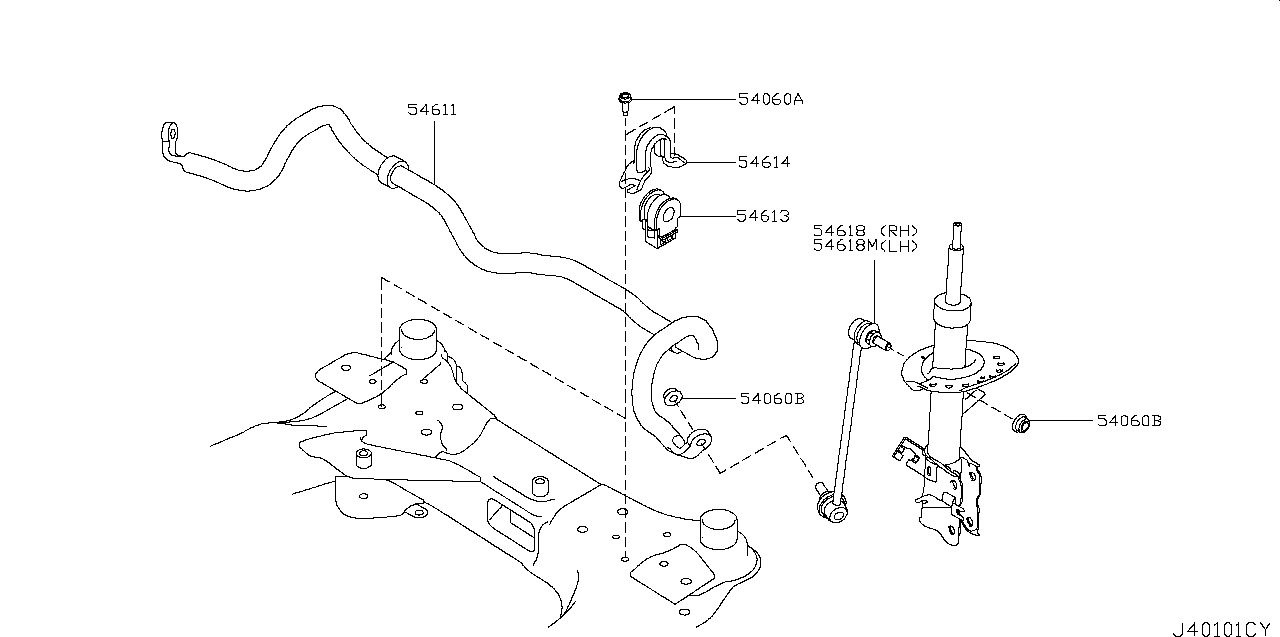 401 - front suspension (chassis) for Dualis KNJ10 Nissan Dualis ...