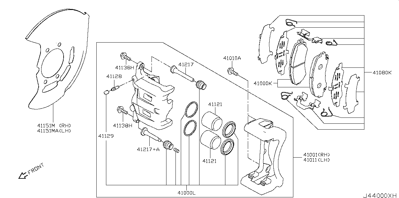 440 - front brake (chassis) for Skyline HNV37 Nissan Skyline - Auto ...