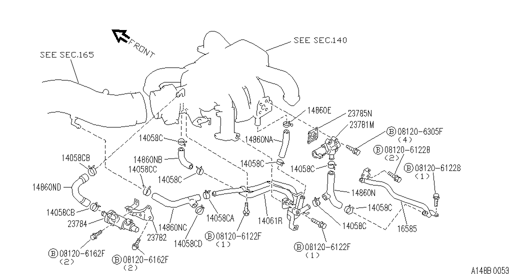 Engine and fuel system for Infiniti Q45 G50, 1 generation 08.1989 - 06. ...